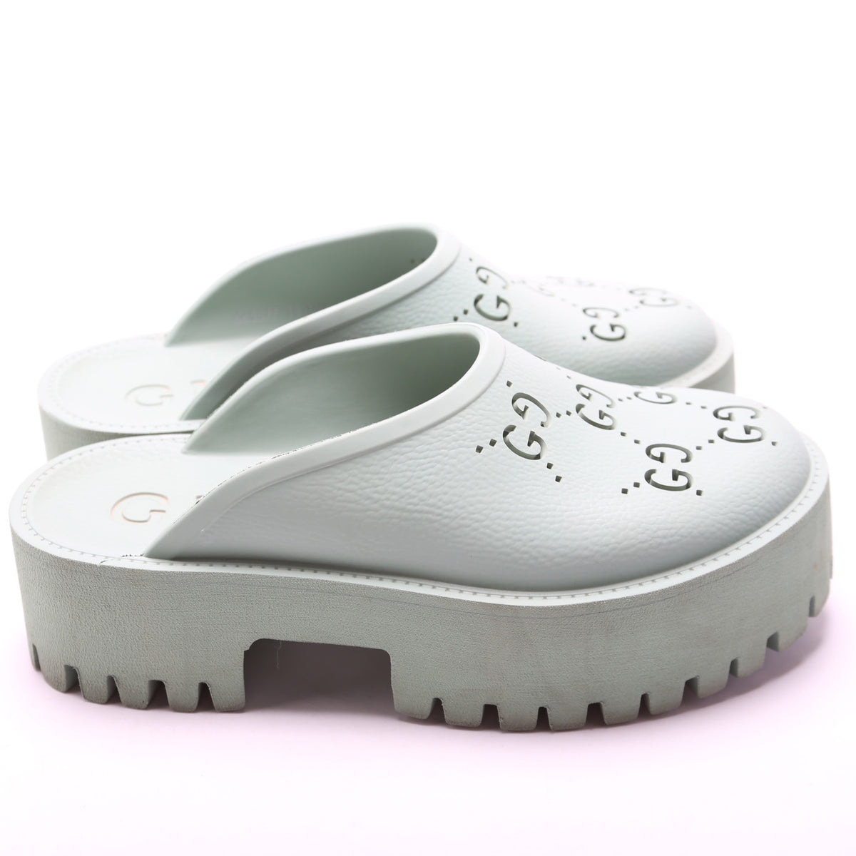 GG Rubber Lug Sole Platform Sandals Size 38