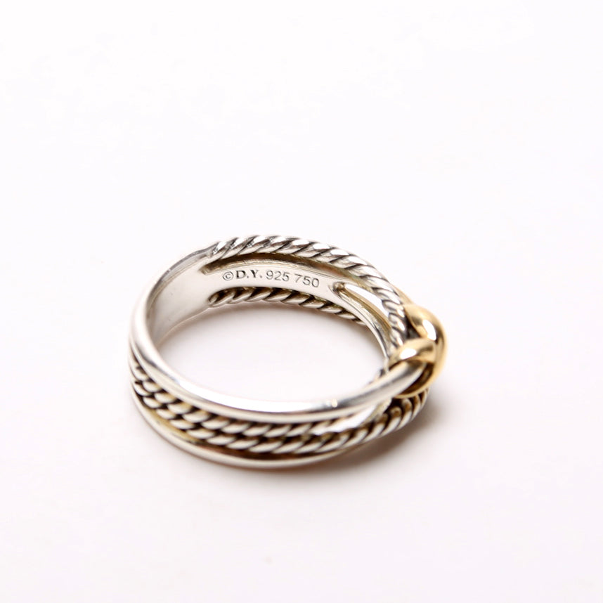 X Crossover Band Ring SZ 8 925/750