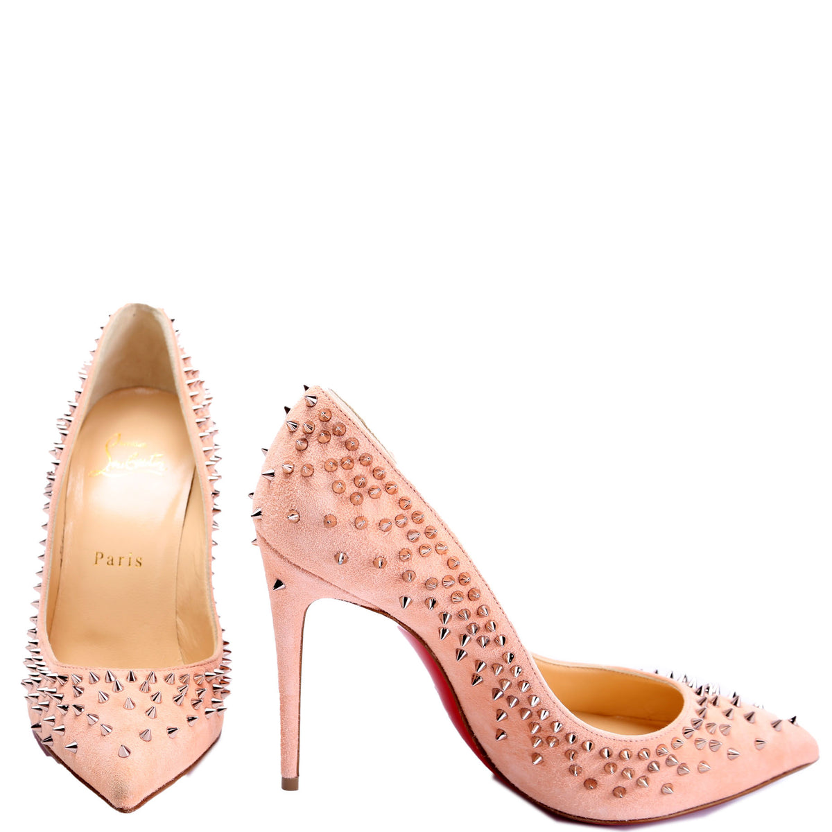 Escarpic 100 Veau Velours Pumps Size 36.5 Salmon