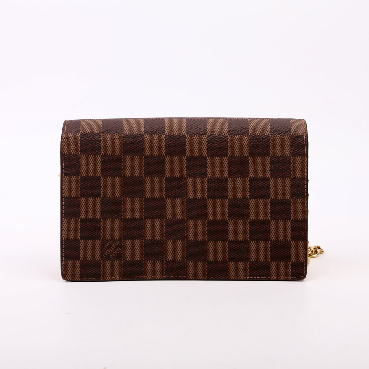 Vavin Chain Wallet Damier Ebene Cream