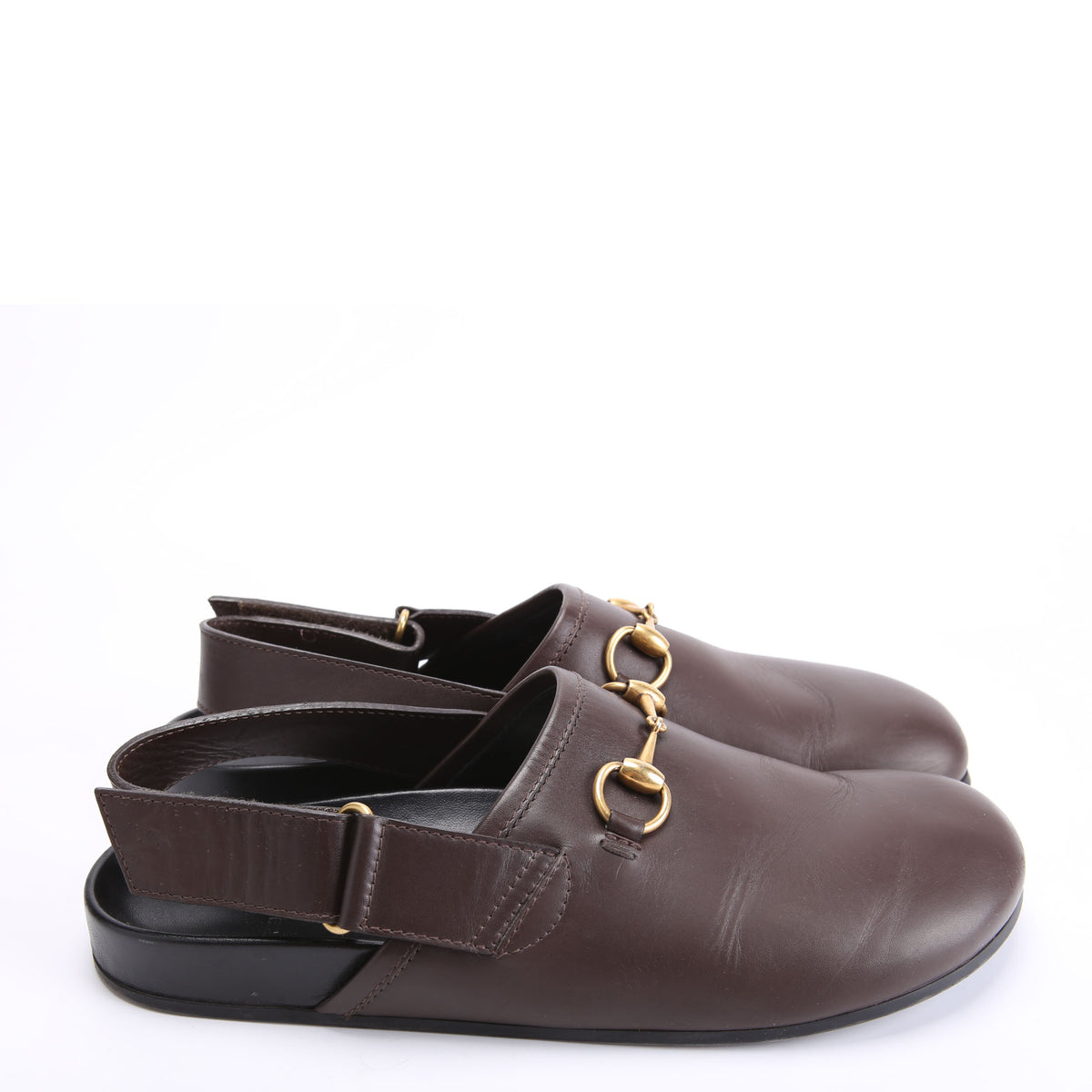 River Horsebit Slingback Mules Mens Size 8 Brown/Black