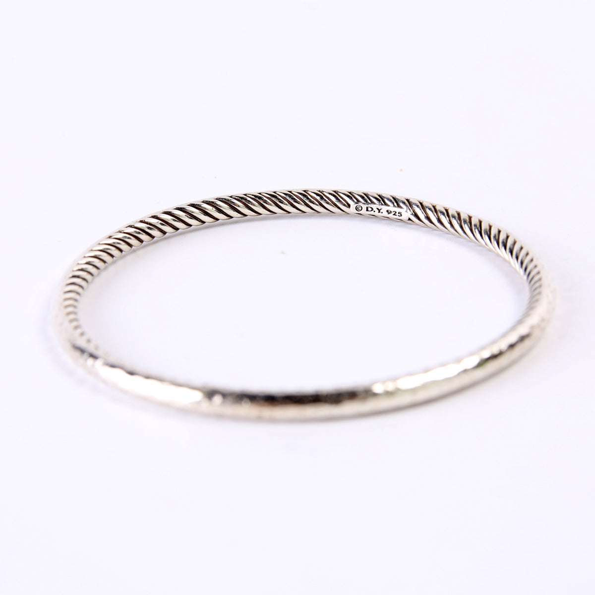 Hammered Cable 925 Bracelet