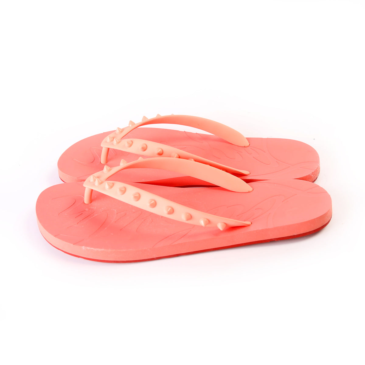 Loubi Spiked Rubber Flip Flops Size 41